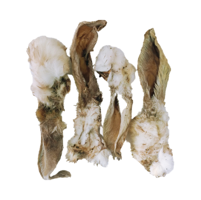 Dried Rabbit Ears with Fur 500g Bag *POST Add on Item - theyloveit.co.uk