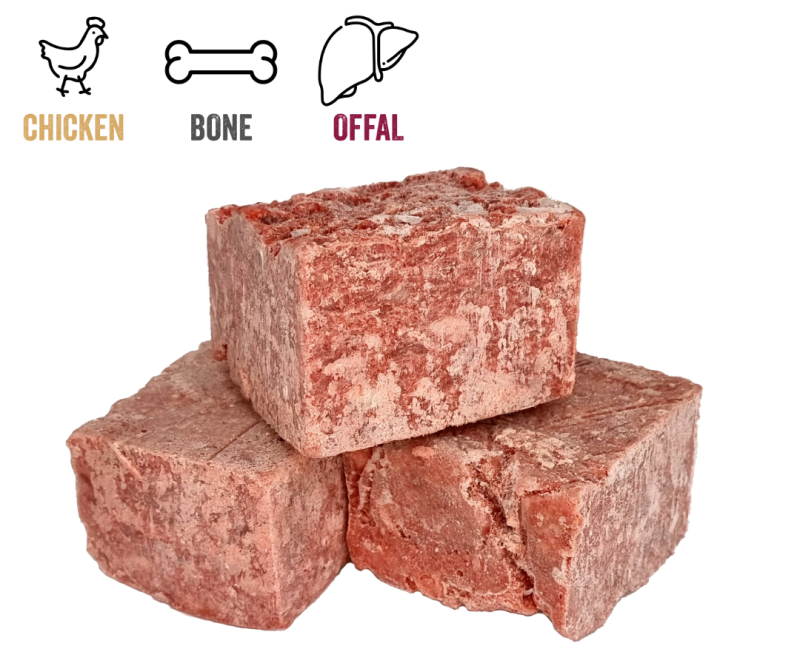 Chicken, Bone & Offal COMPLETE 10kgs of Raw Frozen Mince - theyloveit.co.uk