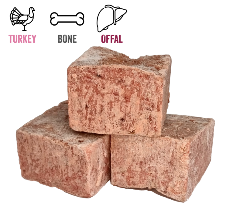 Turkey, Bone and Offal COMPLETE 5kgs of Raw Frozen Mince - theyloveit.co.uk